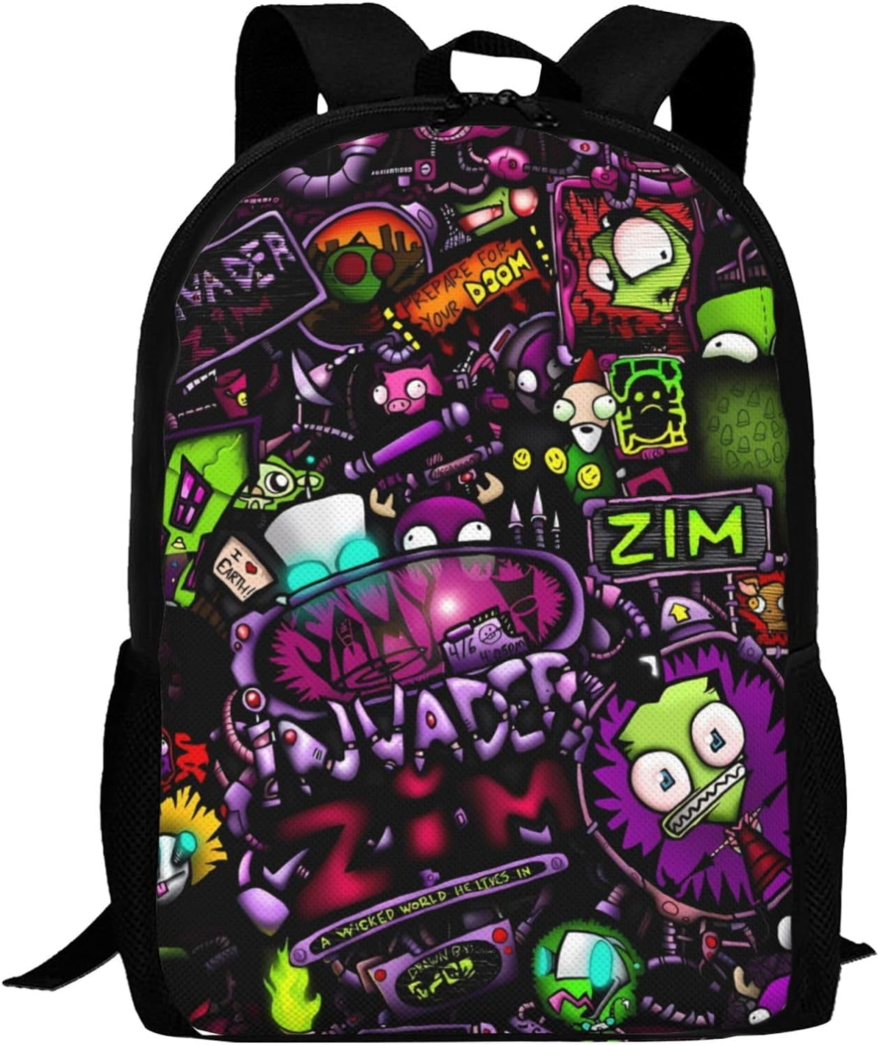 GIR Invader Zim Backpacks Invader Anime Zim Adjustable Laptop Backpack ...