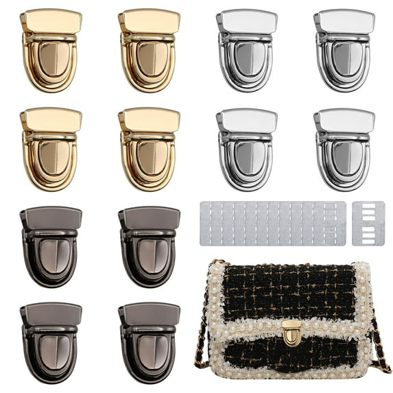 GIRACOA 12 PCS Purse Twisting Turn Locks Leathercraft Buckle Purse ...