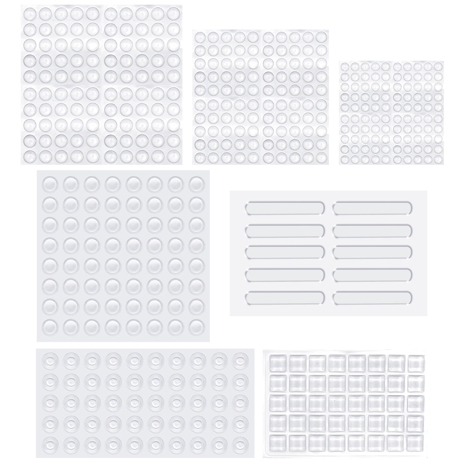 GIRACOA 464 PCS Cabinet Door Bumpers Clear - Variety Size Self Adhesive ...