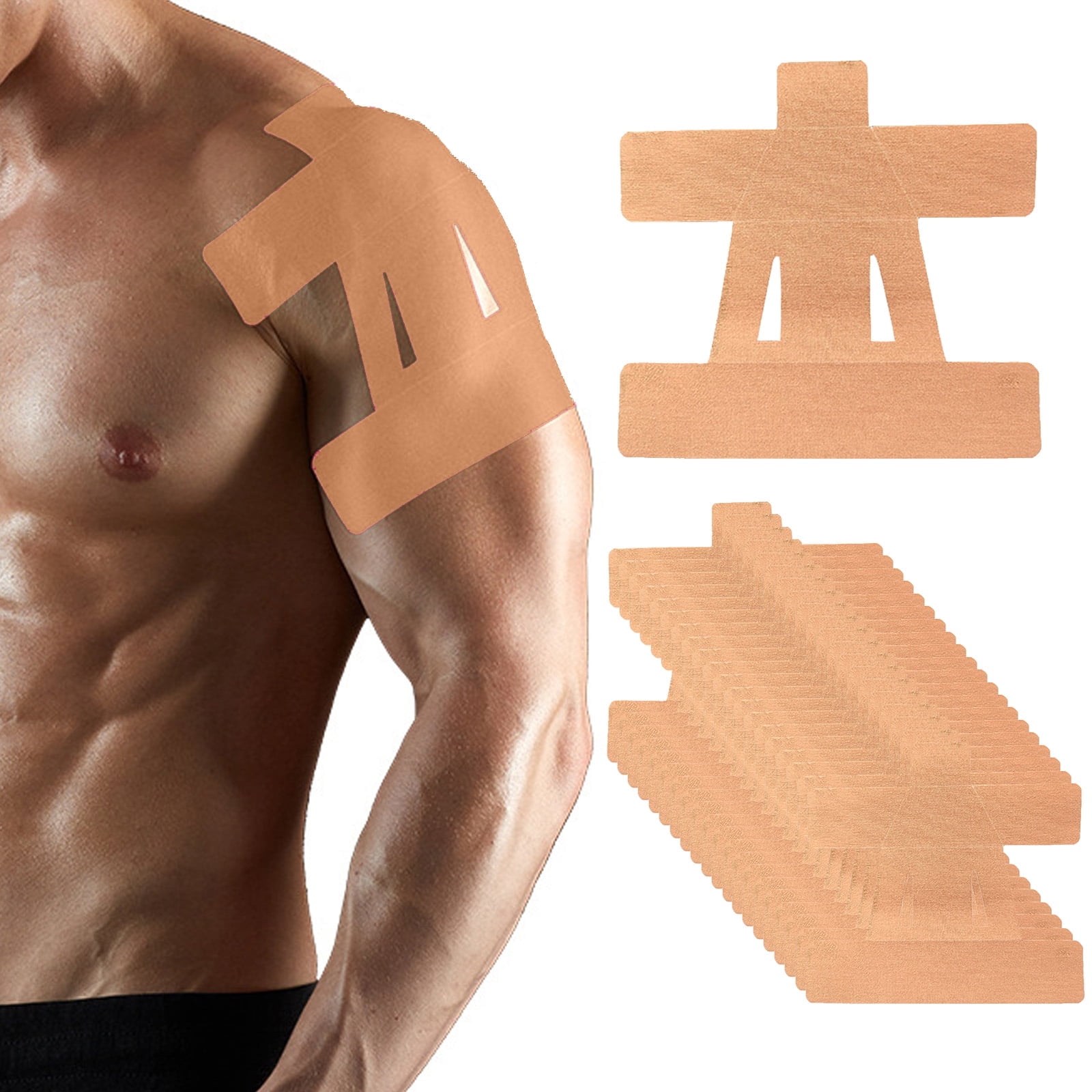 GIRACOA Precut Kinesiology Tape for Shoulder, 20 Pcs Shoulder Tape for ...