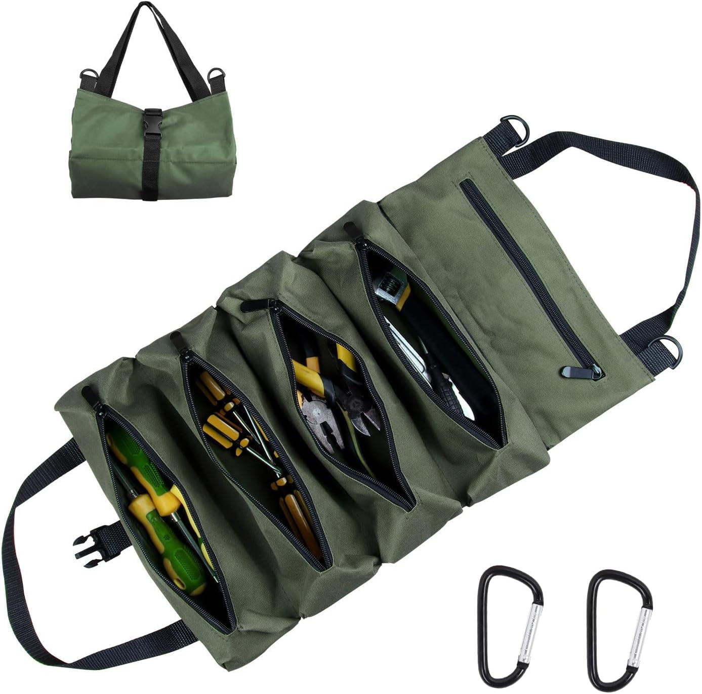 GIRACOA Tool Bag, Roll Up Bag Tool Bag Organiser, Heavy Duty Roll Up ...