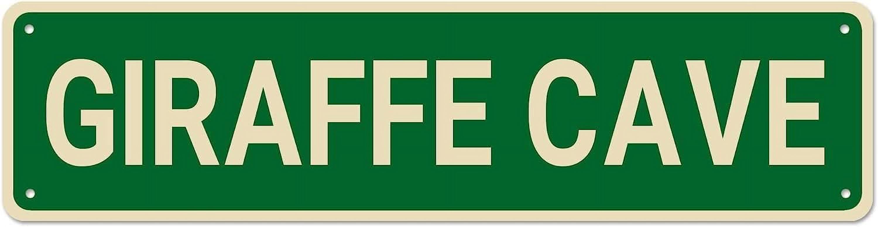 GIRAFFE CAVE Vintage Signs Retro Tin Signs Art Plaque Aluminum Sign for ...