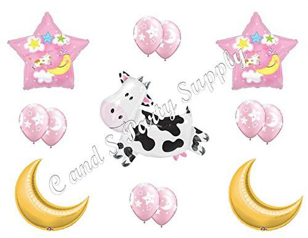 GIRL Hey Diddle Diddle Cow Jumped Over The Moon Baby Shower Balloons ...