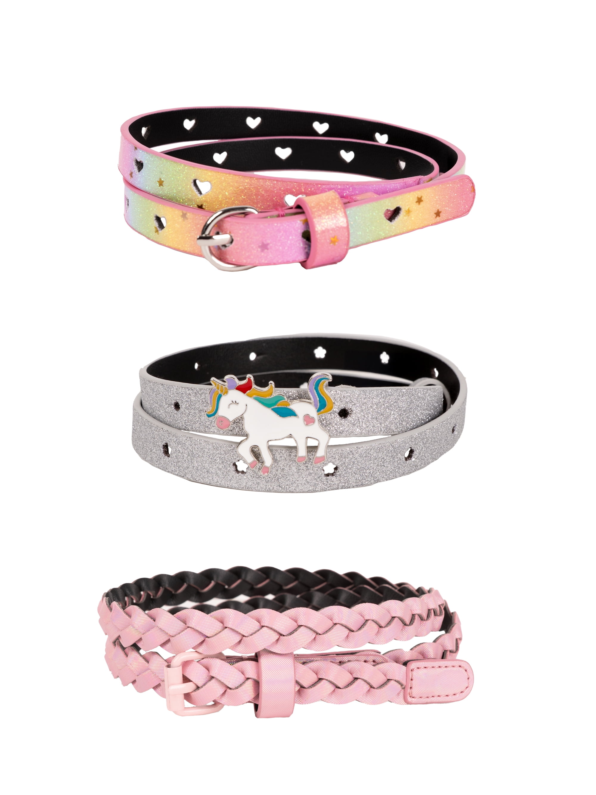 Wonder Nation Girls Fashion Belts, 3-pack, Sizes XS-XXL - Walmart.com