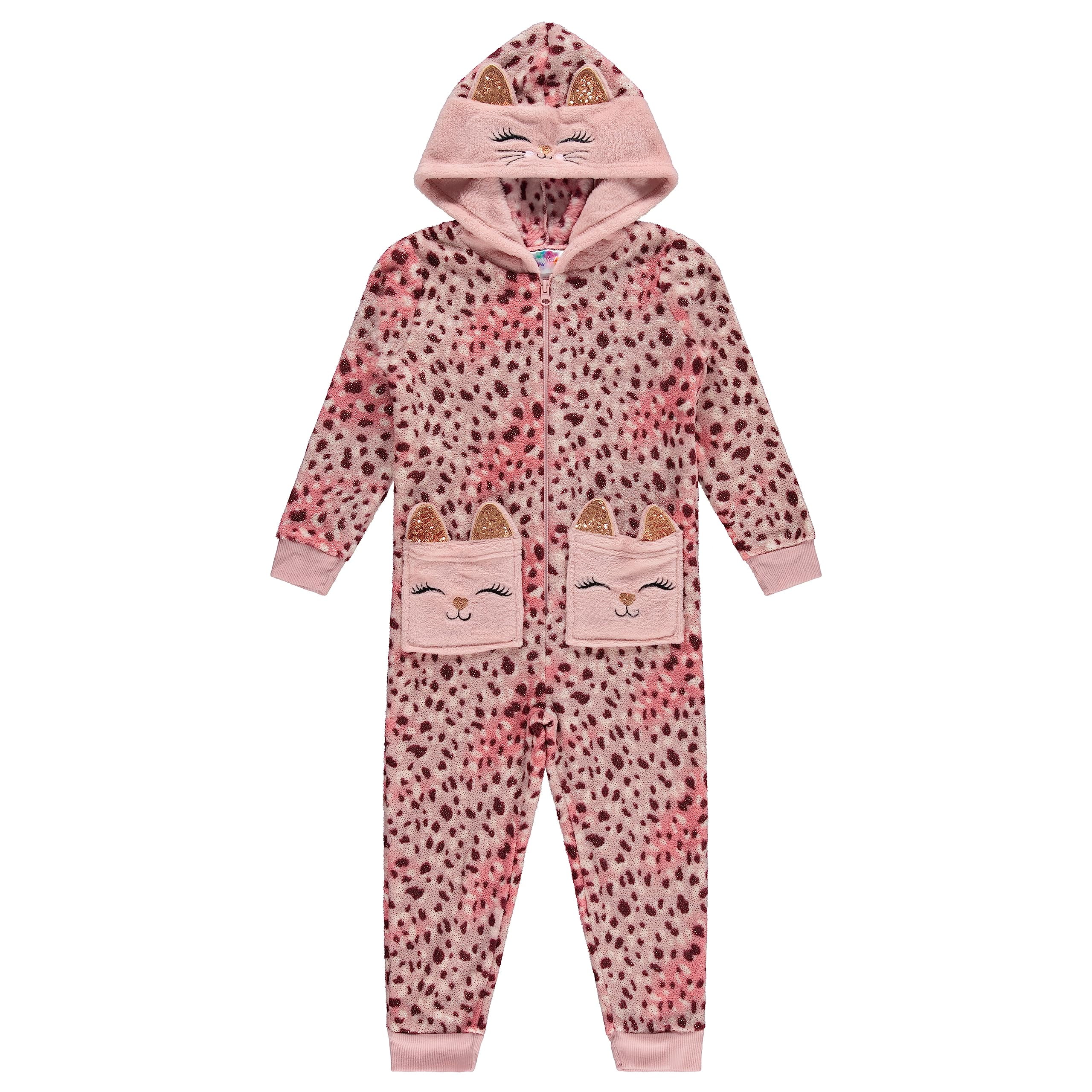 BTween Girls Unicorn Onesie, Fuzzy Hooded Pajama, Size 10, New ...