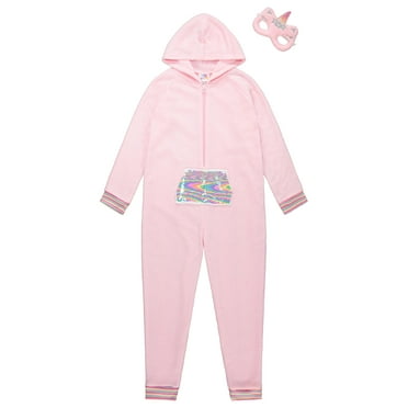 JoJo Siwa Girls One-Piece Footless Union Suit Pajamas, Sizes 4-12 ...