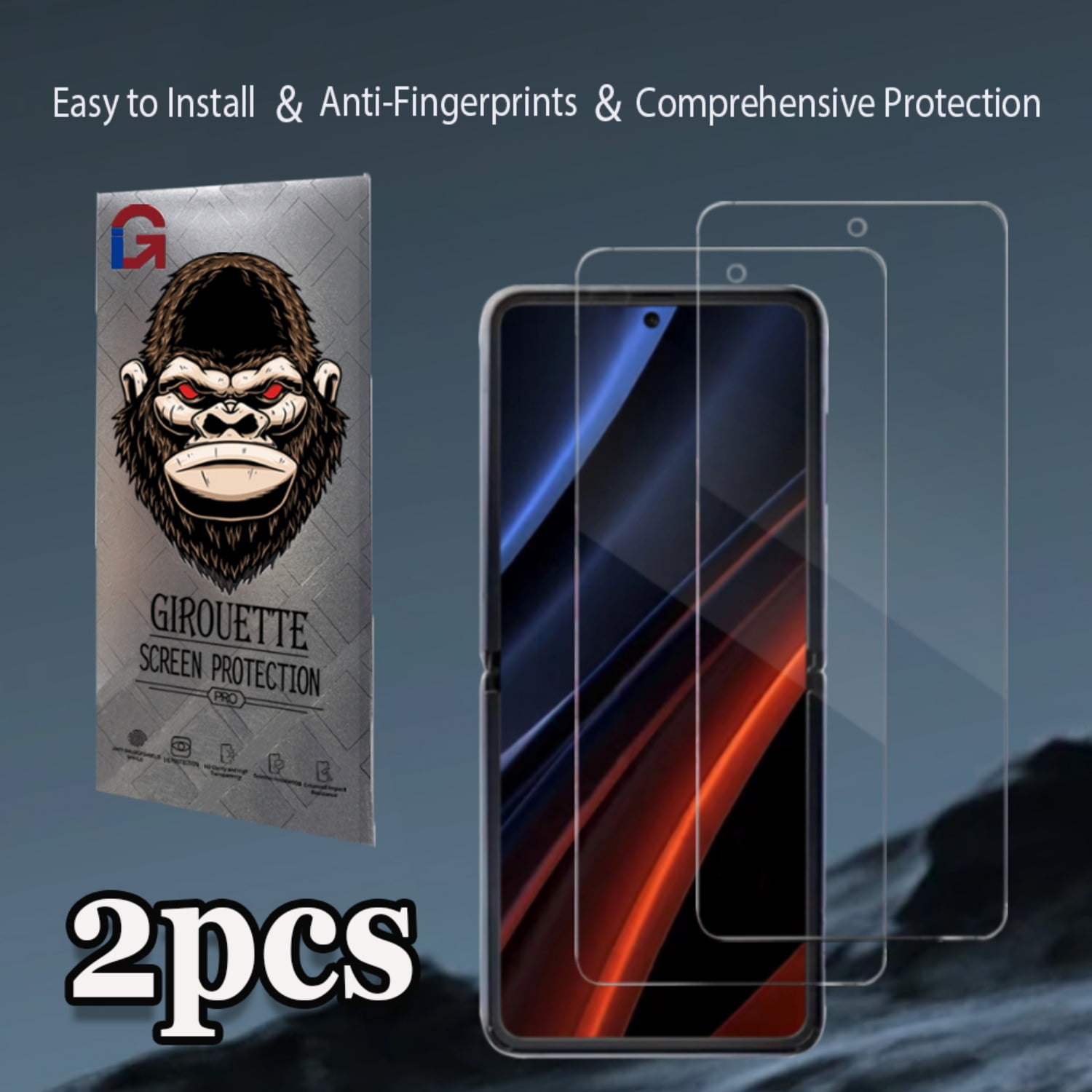 GIROUETTE [2 Packs] HD Screen Protector For Galaxy Z Flip 3 ,Galaxy Z ...