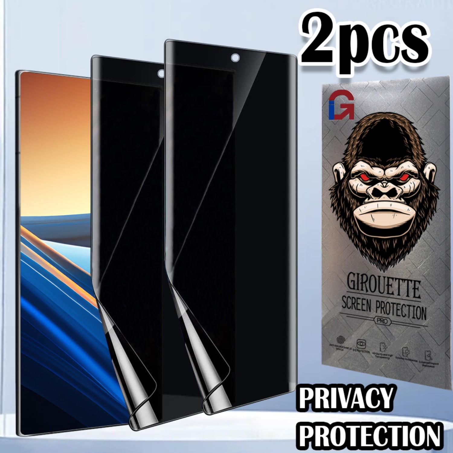 GIROUETTE [2 Packs] Privacy Screen Protector for Samsung Galaxy S24 ...