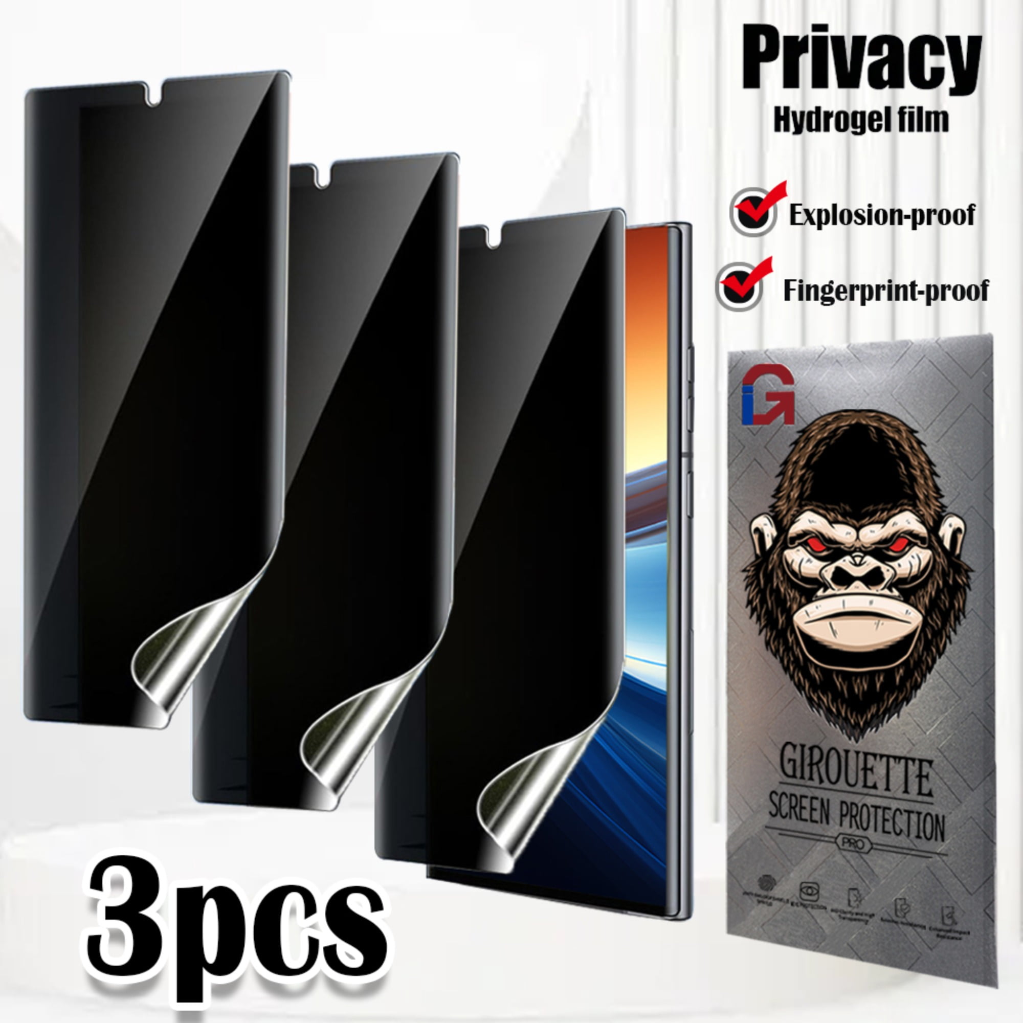 GIROUETTE [3 Packs] Privacy Screen Protector for Samsung Galaxy S23 ...