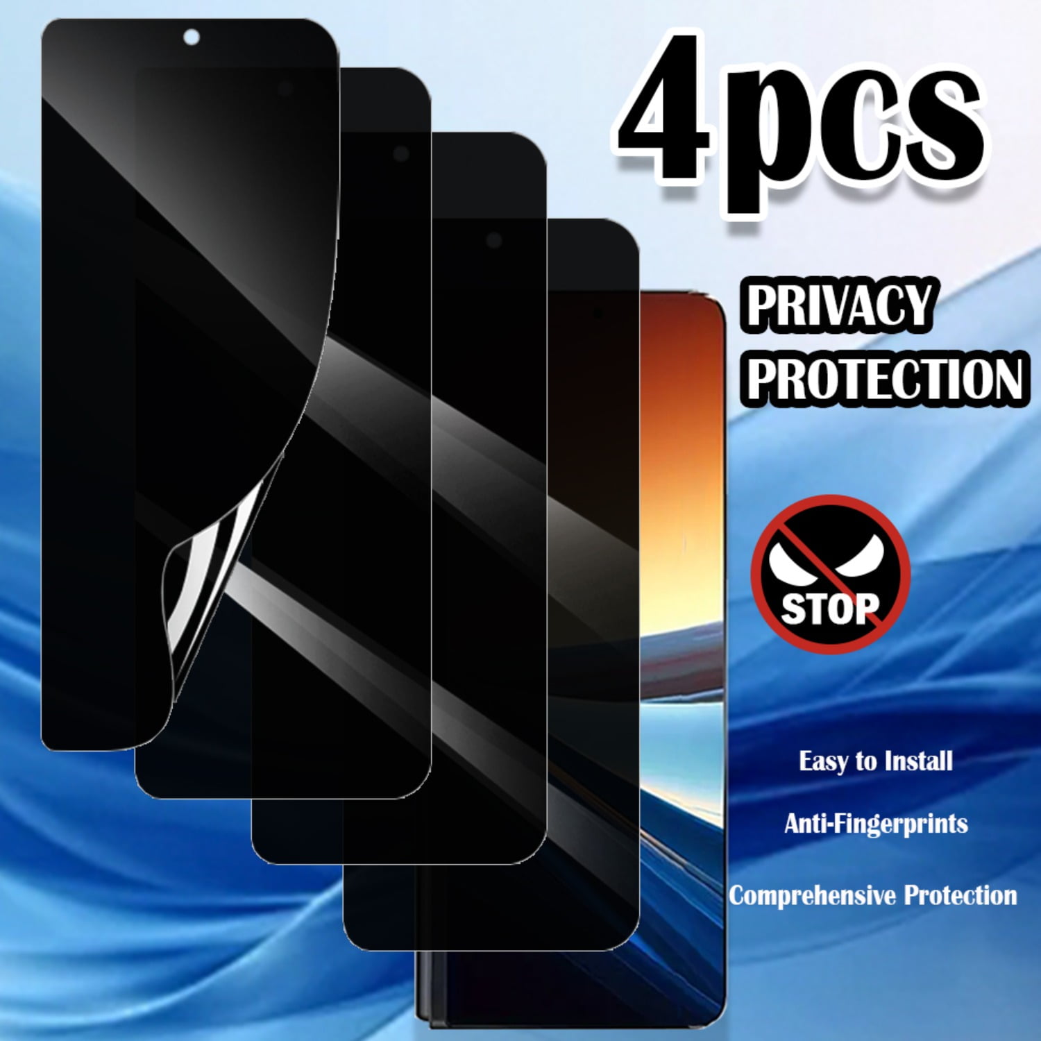 GIROUETTE [4 Packs] Privacy Screen Protector For Samsung Galaxy Z Flip ...