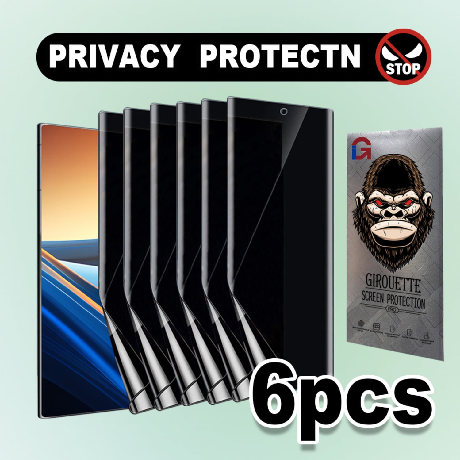 GIROUETTE [6 Packs] Privacy Screen Protector For Samsung Galaxy S24 ...