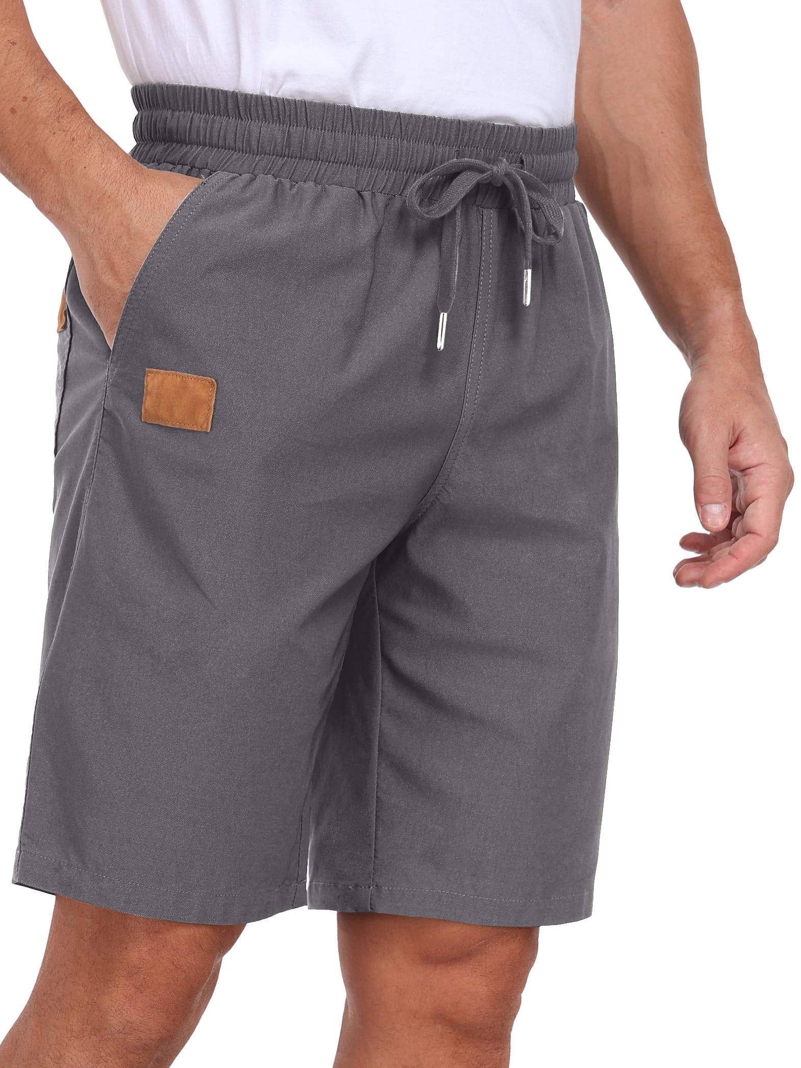 GIRUNS Men's Quick Dry Breathable Shorts, Elastic Waist, Drawstring ...