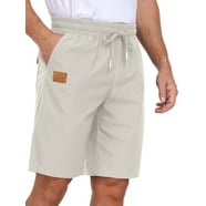 ProGo USA Men's Fleece Workout Shorts - Elastic Waist, Side Pockets ...