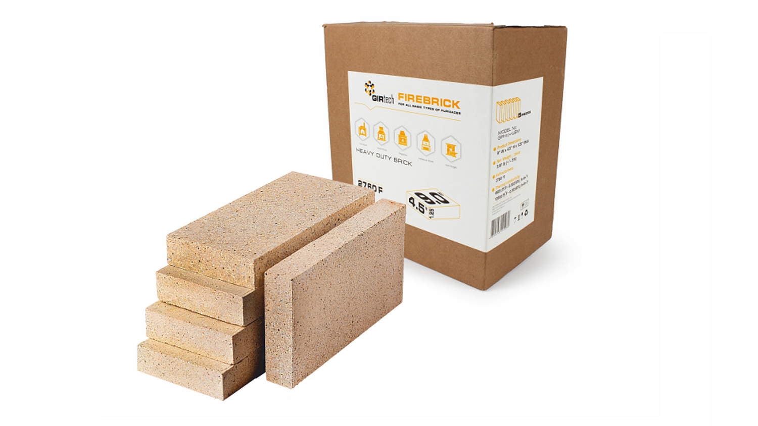 GIRtech USM-5 Heavy Duty Fire Brick 2760 F - Walmart.com