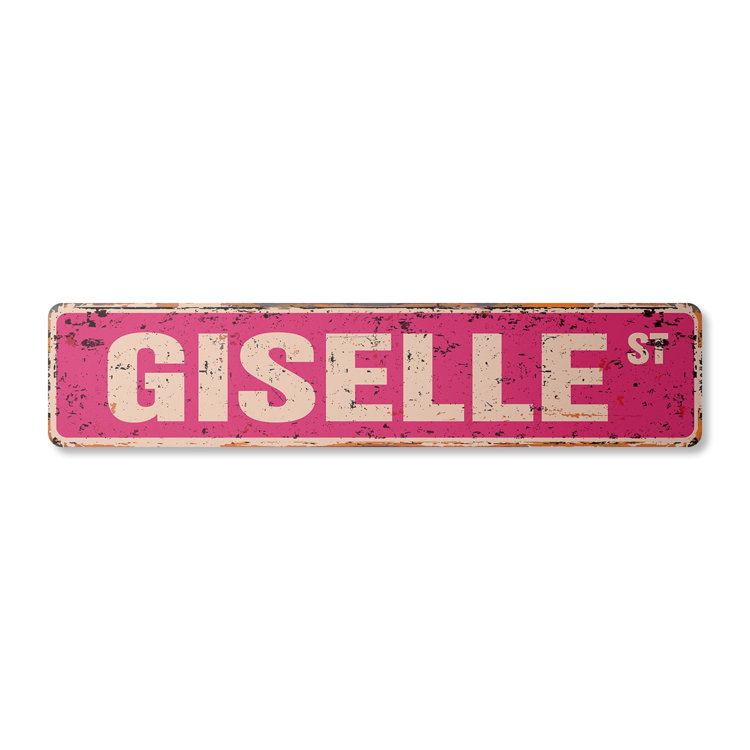GISELLE Vintage Plastic Street Sign Childrens Name Room Sign | Indoor ...