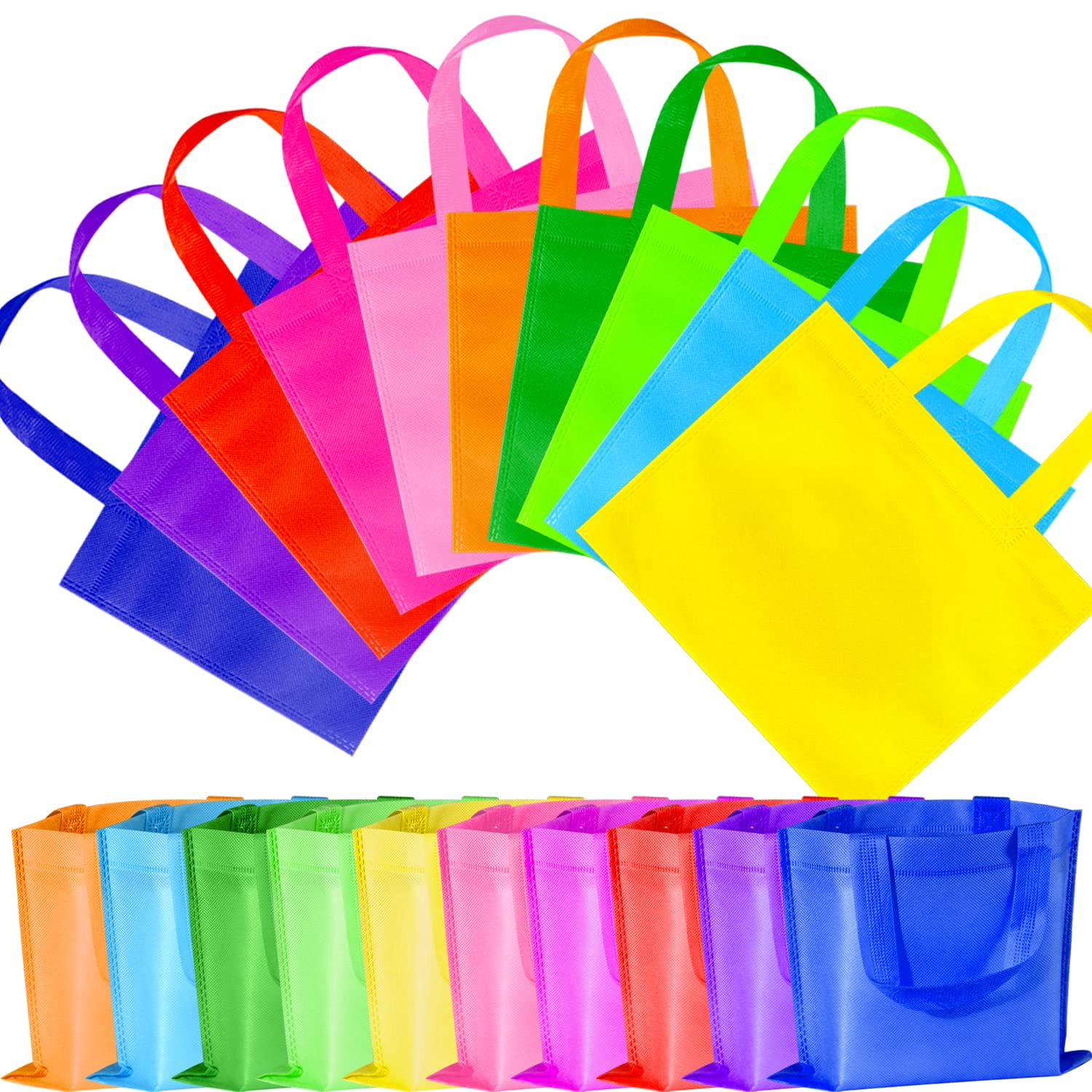 GITMIWS 30 Pack Non JKF25 Woven Party Favor Bags, 9.8'' Small Reusable ...