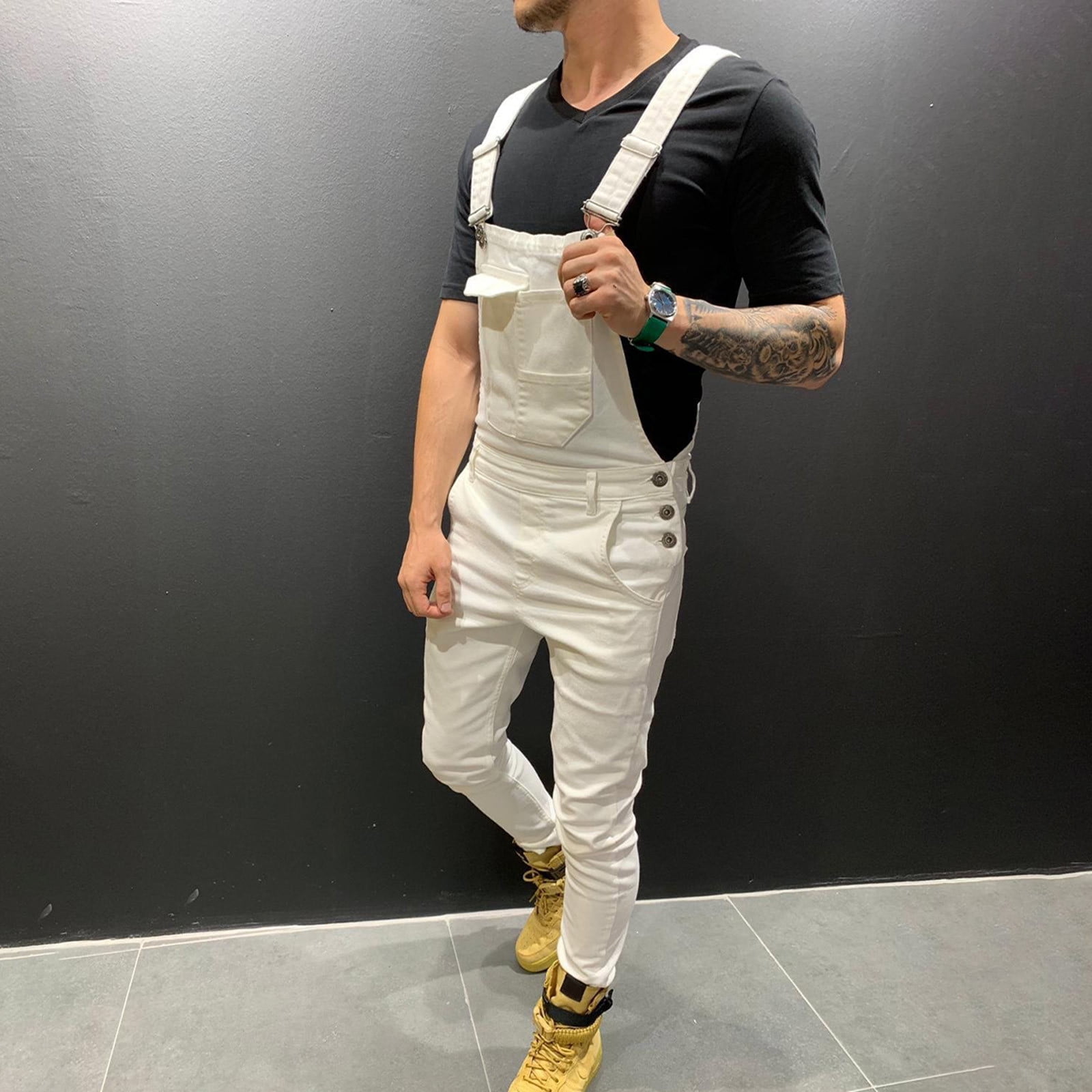 GITpoo Mens Cargo Bib Overalls Men Overalls Bib Overall For Mens Work ...