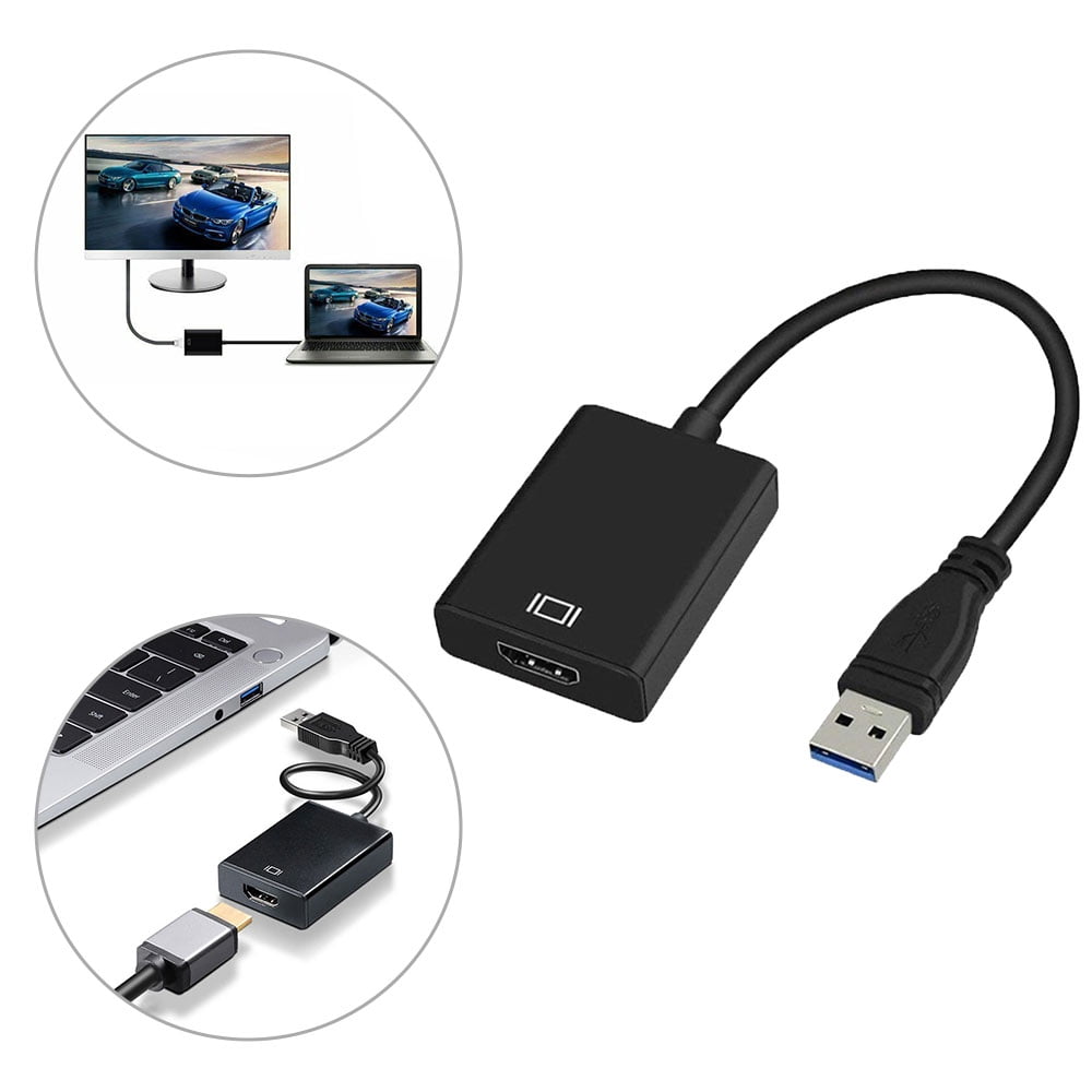 GIUGT Computer Adaptor: USB 3.0 to HDMI, HD 1080P Video Cable for PC ...
