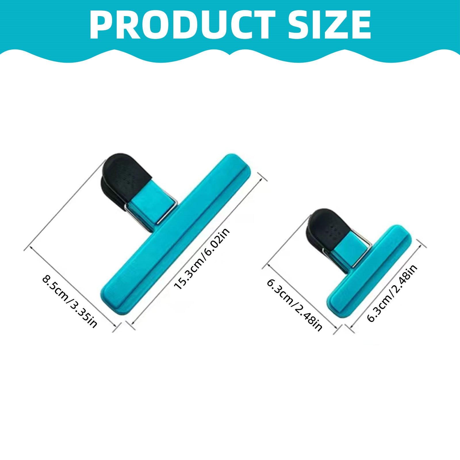 GIUHUIZ Chip Bag Clips HIA Stylish Wide Open Bag Clips For Food Storage ...