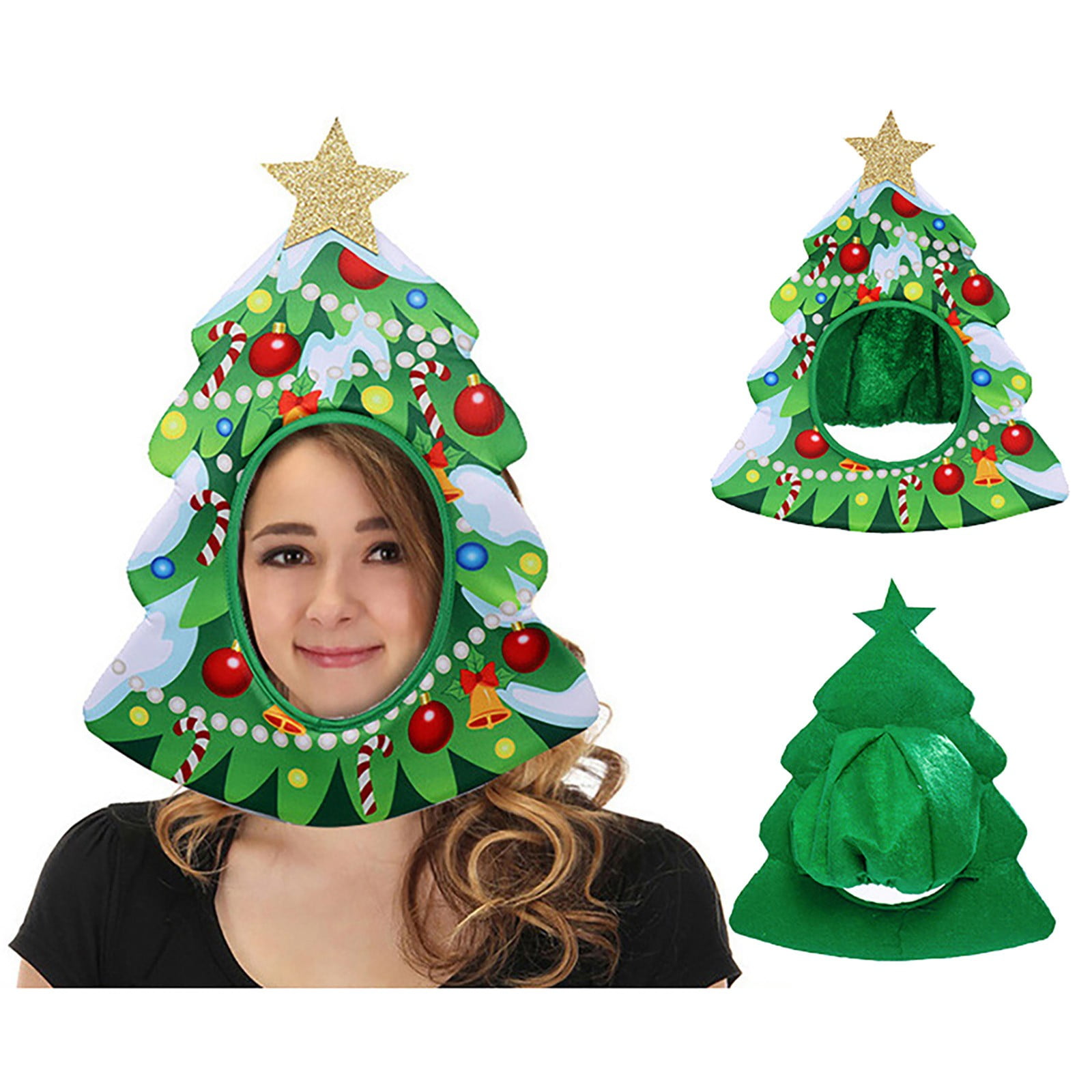 GIUHUIZ Funny Christmas Hat Novelty Santa Hat Holiday Theme Hat With ...