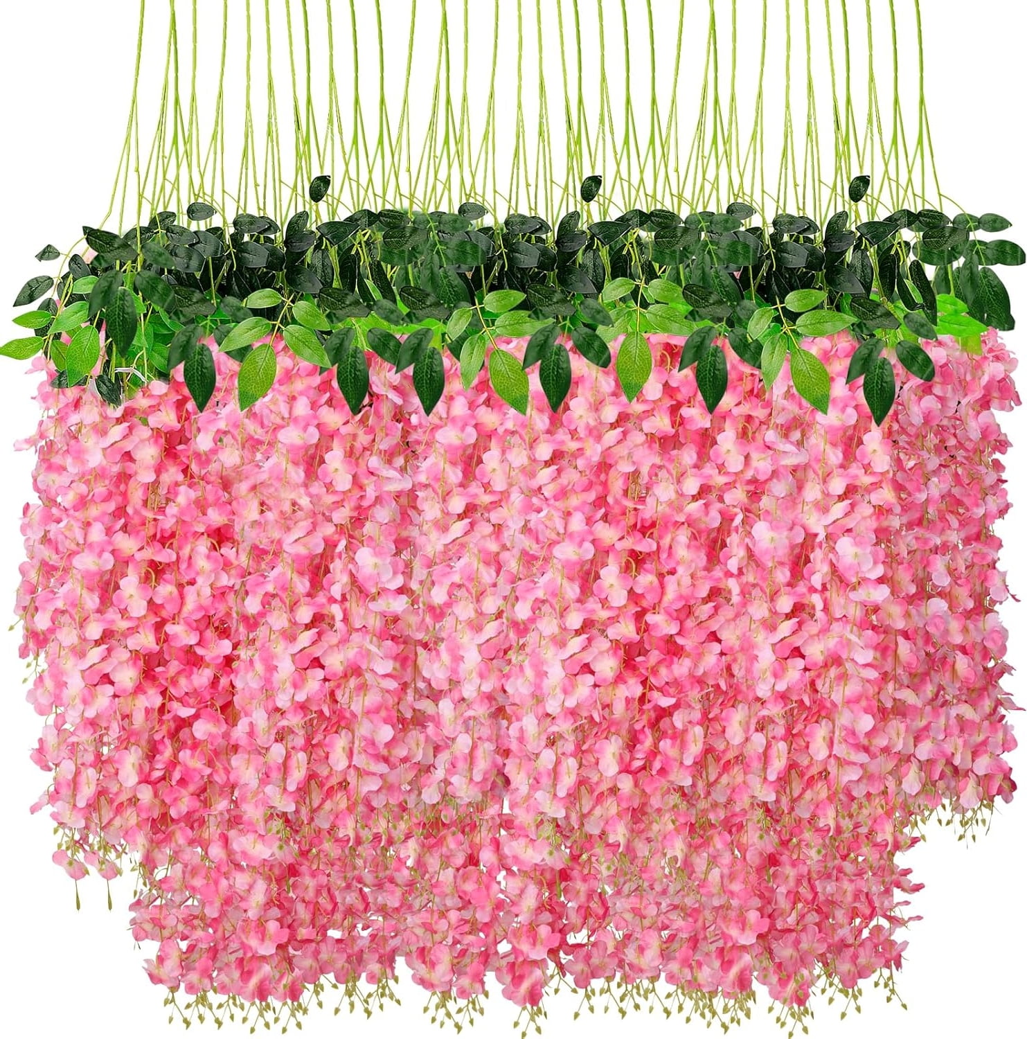 GIXUSIL 10 Pack Wisteria Hanging Flowers, Feet Fake Flowers Vine ...