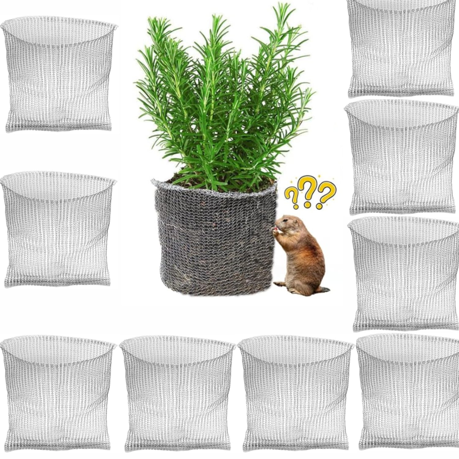 GIXUSIL 10 Packs Gopher Baskets ，Plant Root Protector for Gopher Voles ...