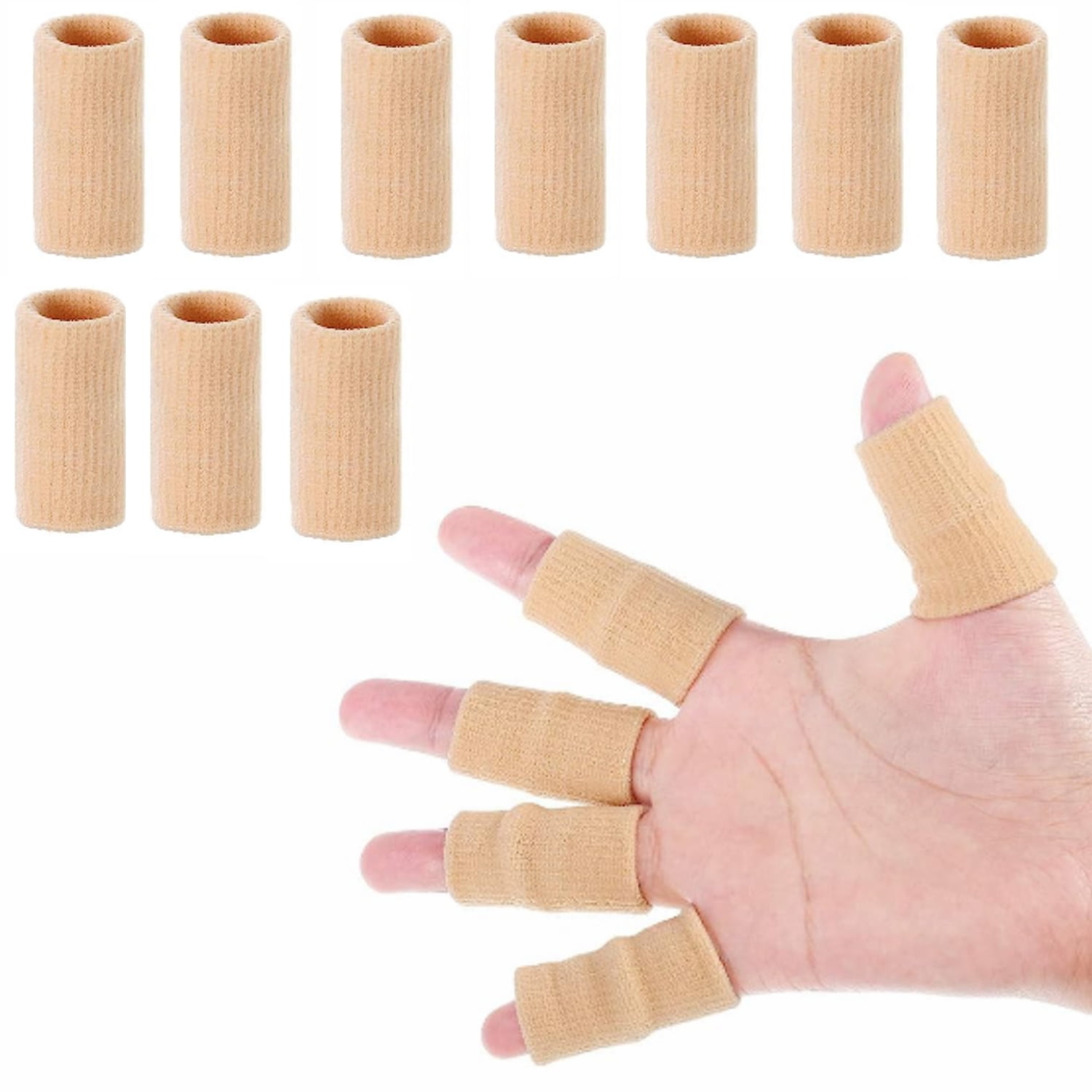 GIXUSIL 10 Pcs Finger Sleeves，Thumb Splint Brace Support Protector ...