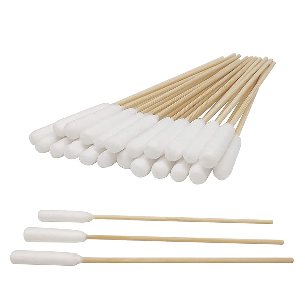 GIXUSIL 100 Pieces 6 Inch Long Cotton Dog Ear Swabs Cleaner Balls Tool ...