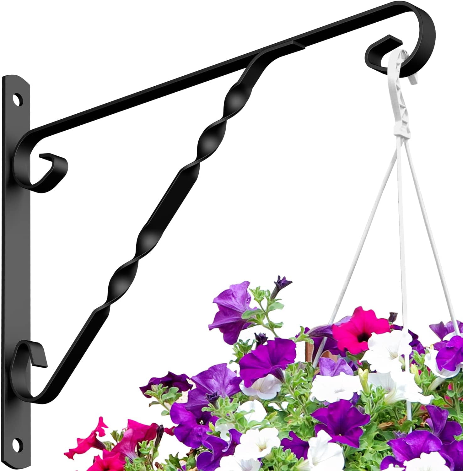 GIXUSIL 12 inch Heavy Duty Iron Hook for Outdoor Hanging, Wall Hooks ...