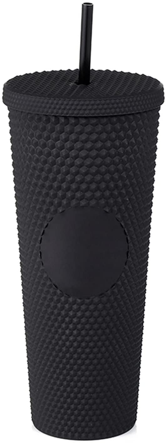 GIXUSIL 24oz Matte Plastic Studded Cup Double Wall Studded Water ...
