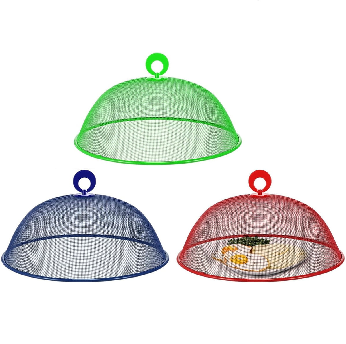 GIXUSIL 3 Pcs Metal Mesh Food Tents Umbrella, 10 inch Outdoor Food ...