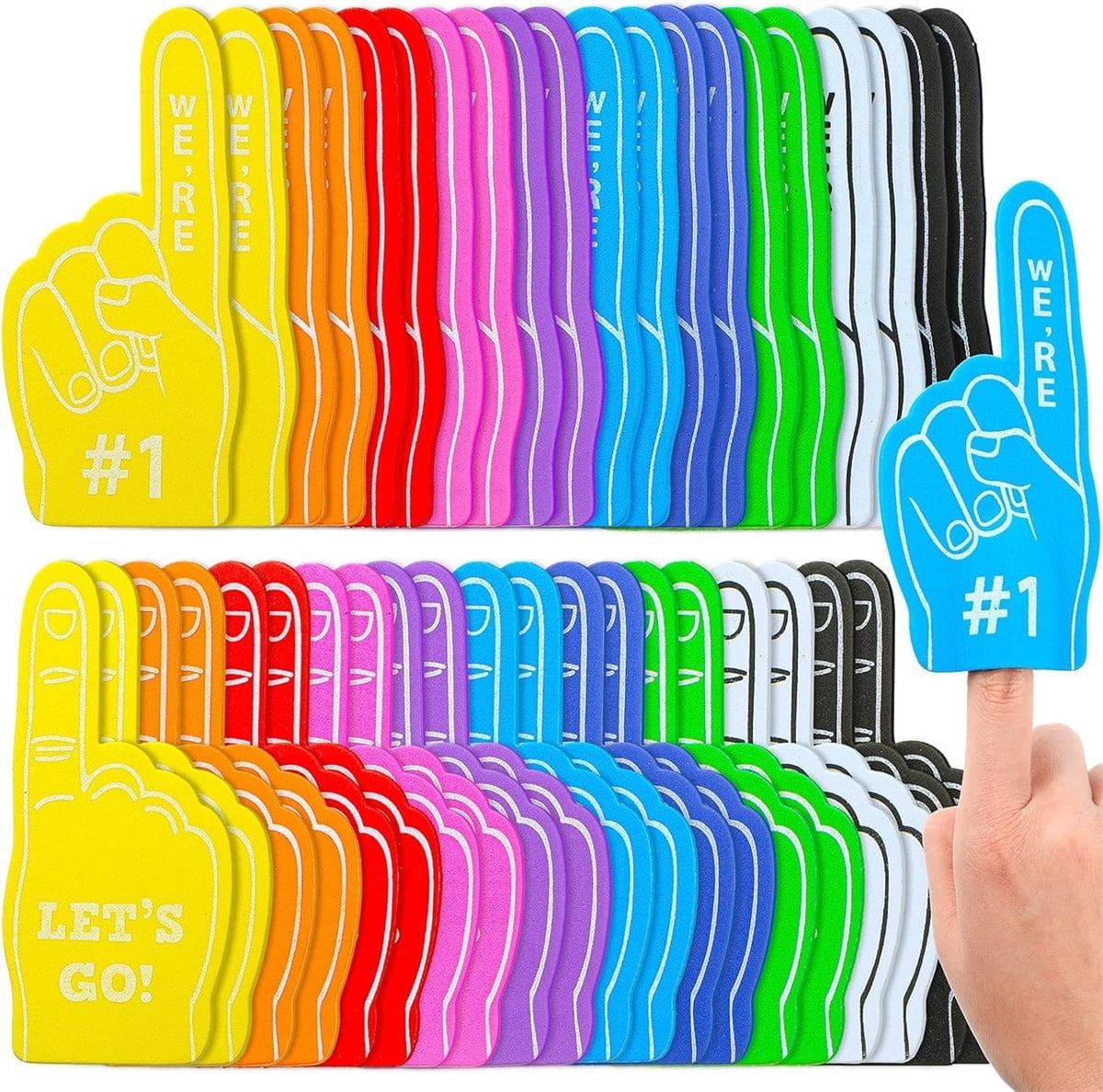 GIXUSIL 30 Pieces Foam Finger #1 Sports Fan Mini Foam Finger, Party ...