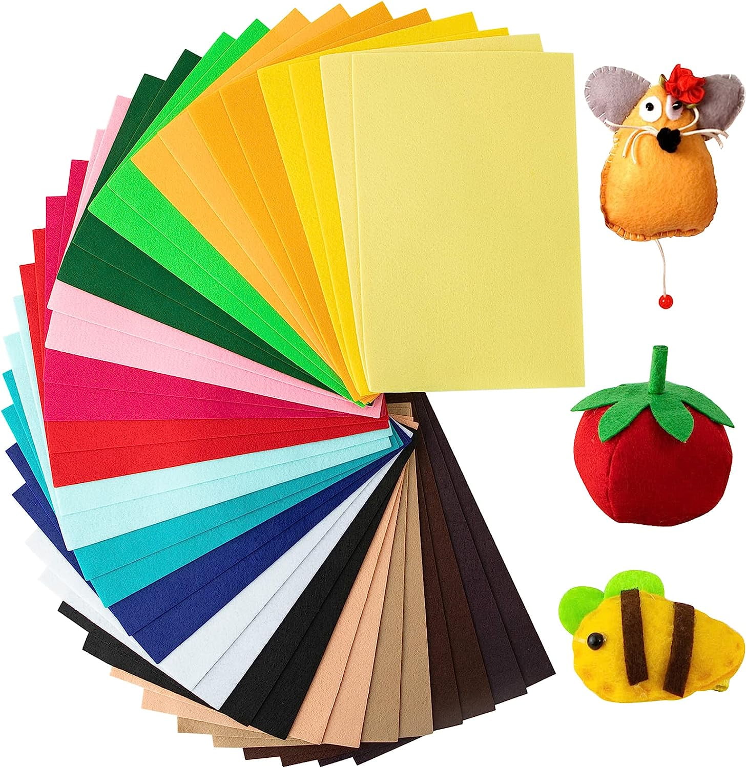 GIXUSIL 40Pcs 20 x 30cm Felt Fabric Sheets Stiff Felt Fabric Sheet ...