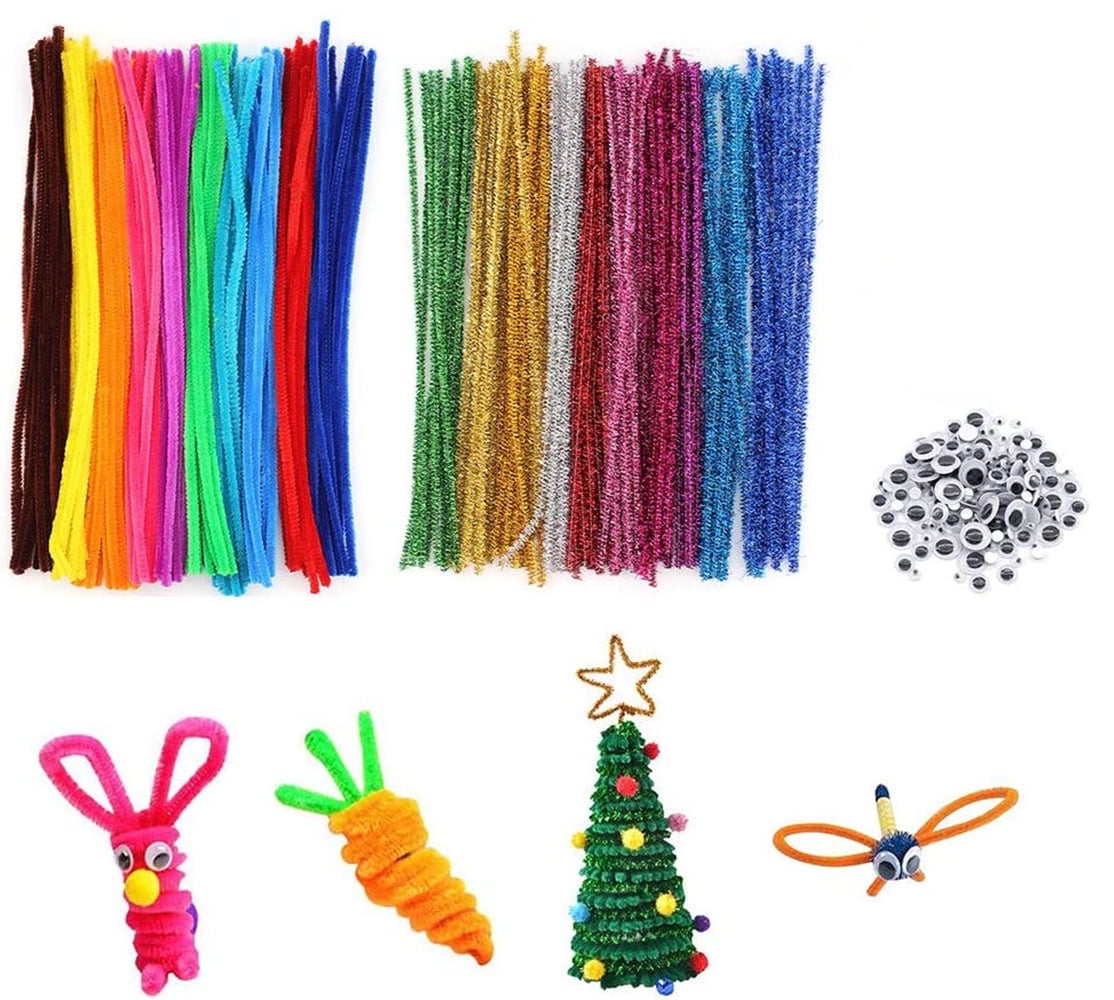 GIXUSIL 450 Pcs Pipe Cleaners Craft Set, Including 100Pcs Pipe Cleaners ...