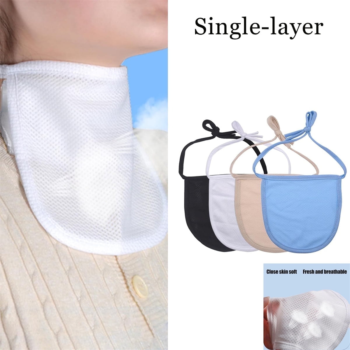 GIXUSIL 4Pcs Tracheostomy Dust Cover, Throat Curtains Neck Stoma ...