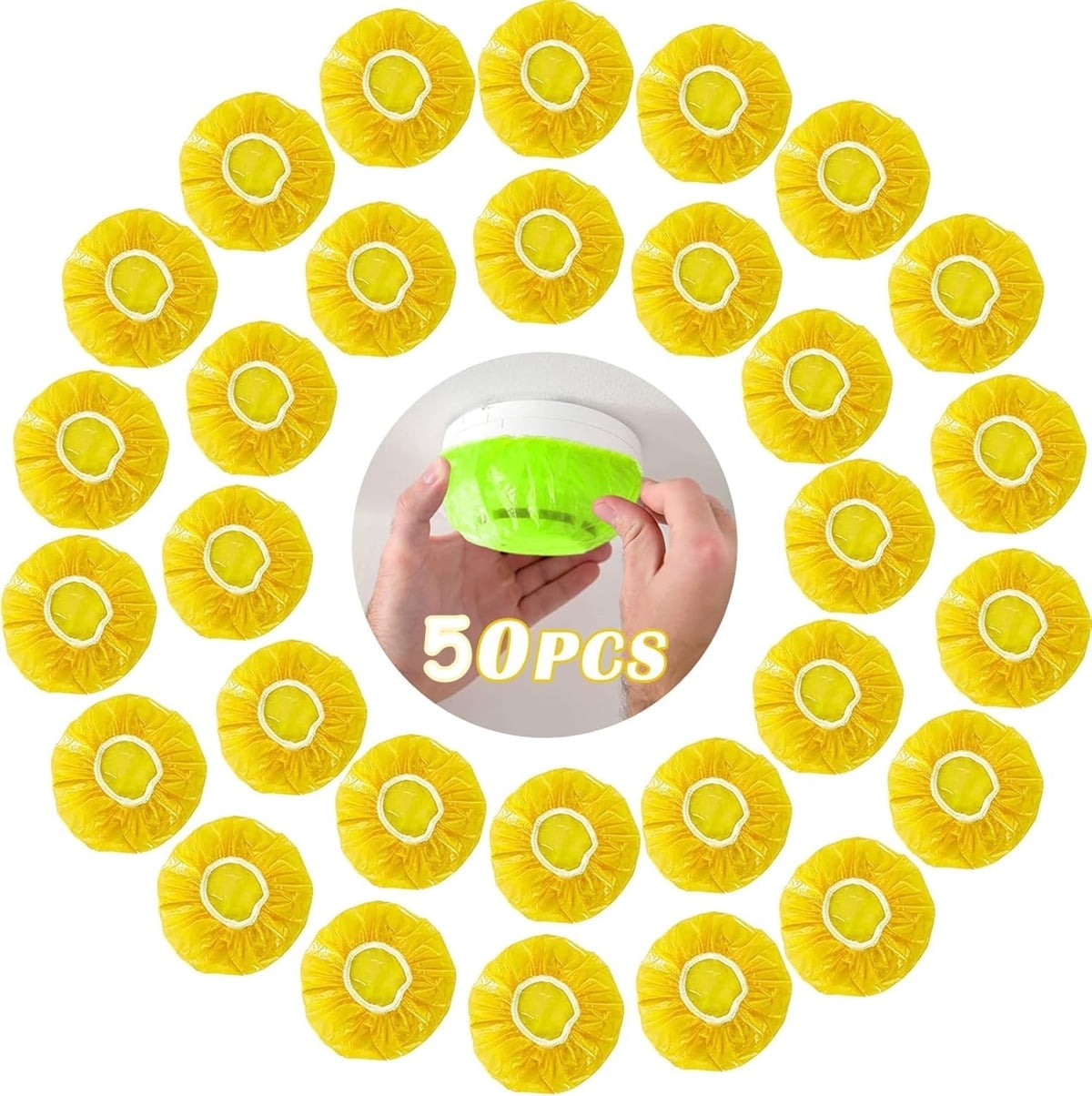 GIXUSIL 50 Pcs Smoke Detector Cover, Fire Alarm Dust Covers, Reusable ...