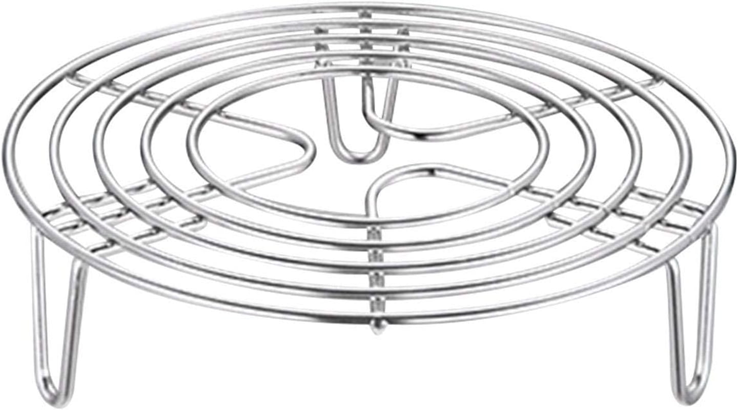 GIXUSIL 6inch Round Steamer Rack and Cooling Rack,Silver Stainless ...