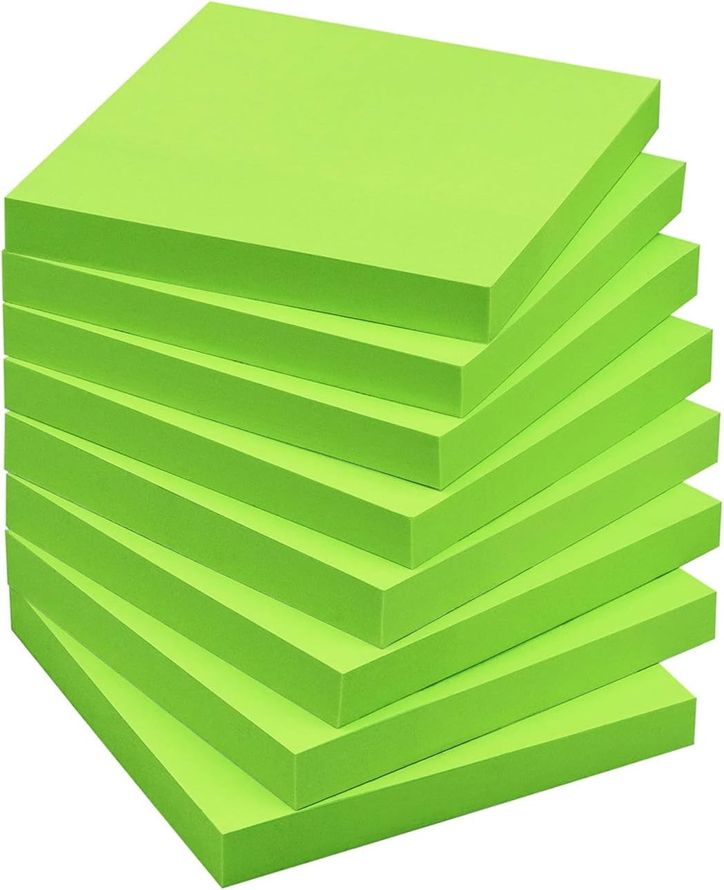 GIXUSIL 8 Pads Sticky Notes 3x3 in, Canary Green, Sticky Pads ...