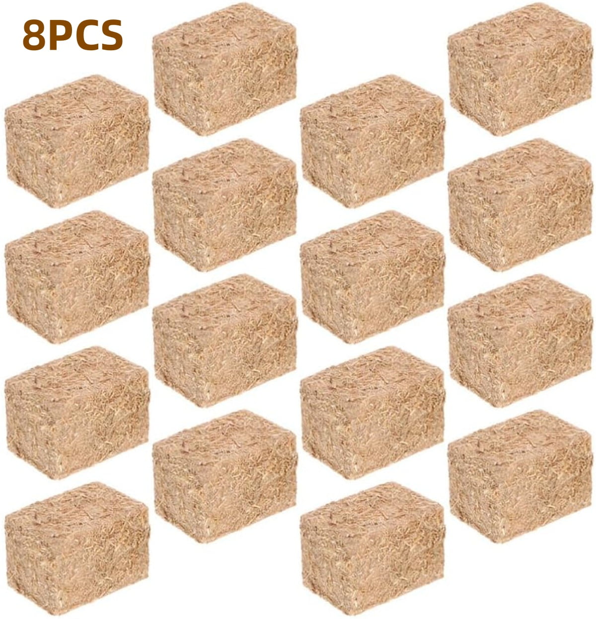 GIXUSIL 8 Pcs Mini Bales, 1.2" Small Square Bales Decorative, Miniature ...