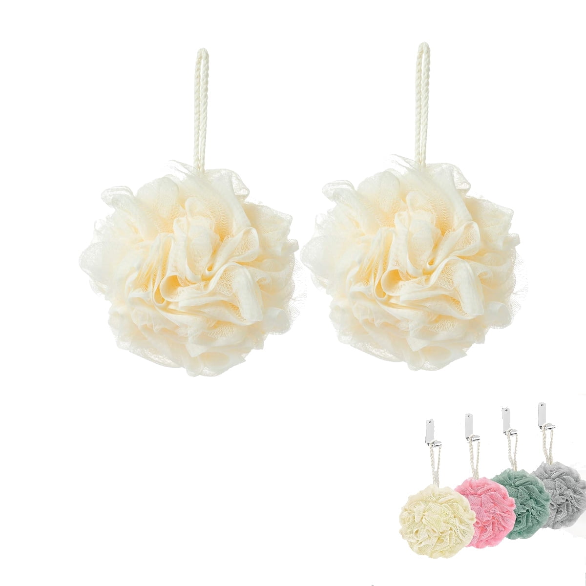 GIXUSIL Bath Sponges,Reusable Exfoliating Loofahs Mesh Sponge Balls for ...