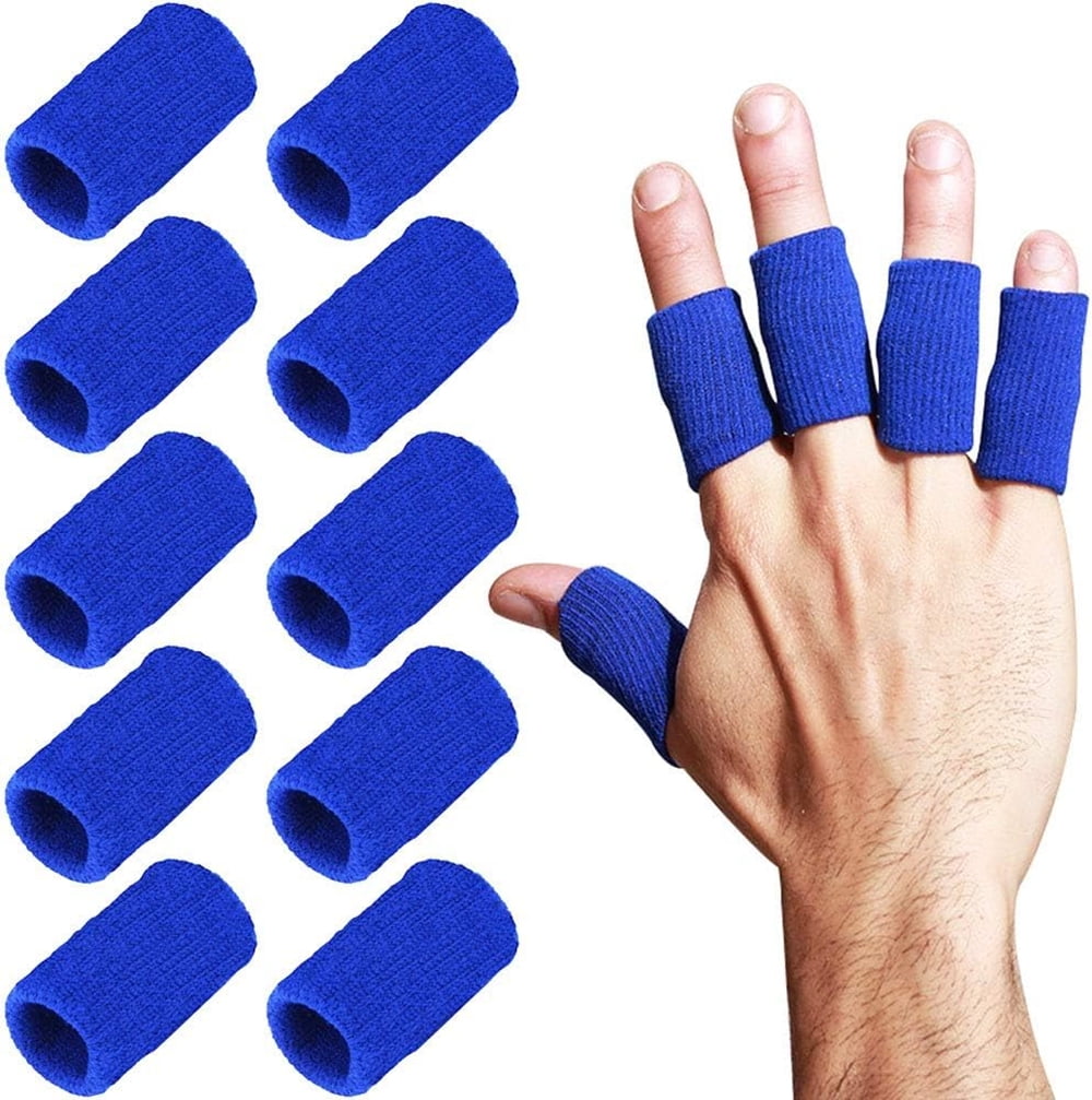 GIXUSIL Blue Adult Finger Sleeves Thumb Splint Braces Support Elastic ...