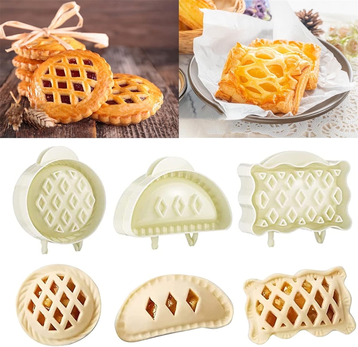GIXUSIL Classic Mini Hand Pie Molds, One Press Hand Pie Maker, Dough ...