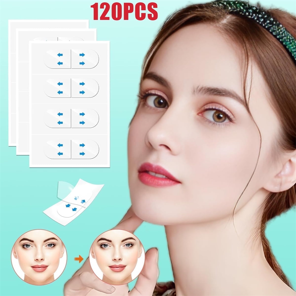 GIXUSIL Face Lift Tape Instant Lifter Bands, Breathable Double Chin ...