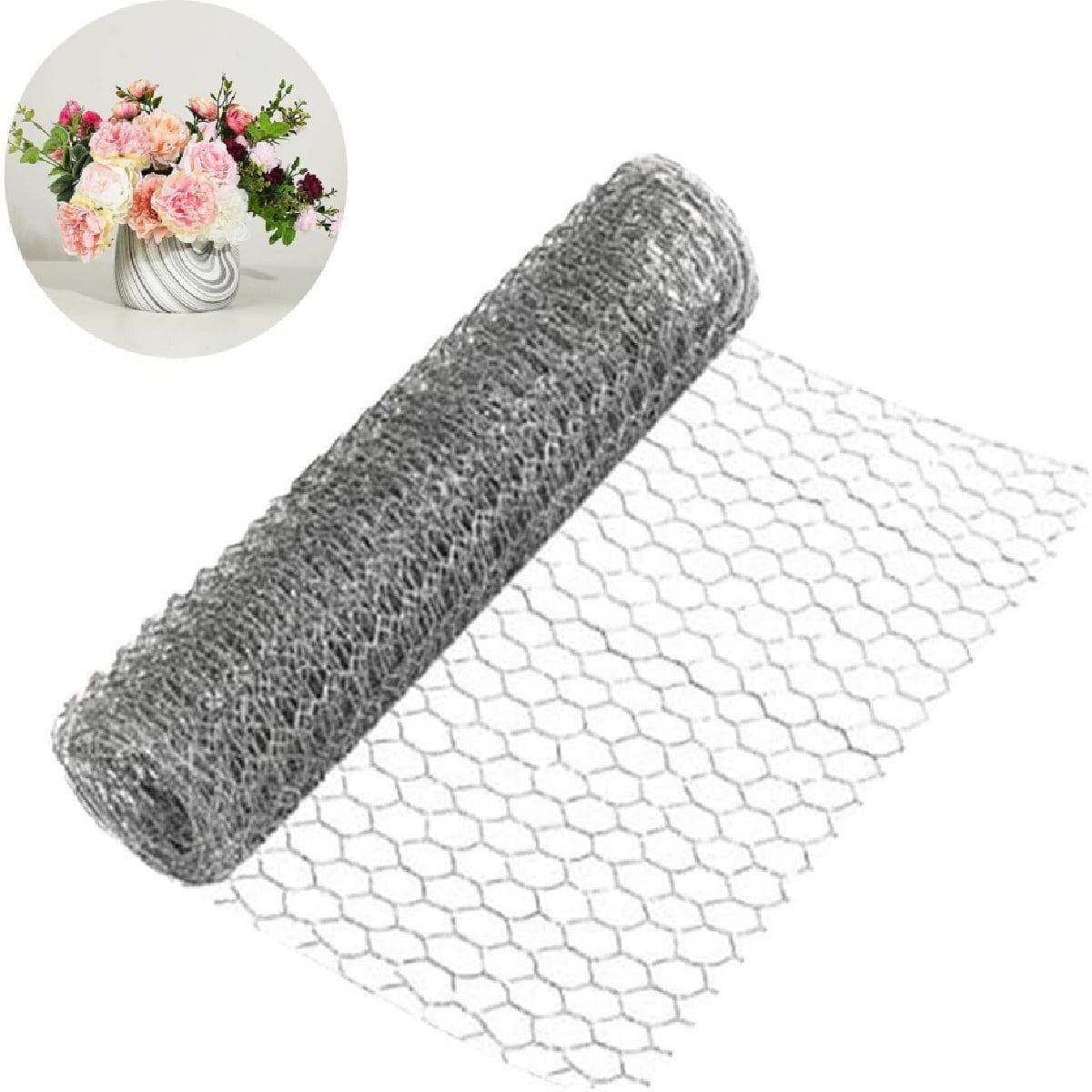 GIXUSIL Floral Arrangements Chicken Wire,39.4x39.4In Bendable Vase Mesh ...