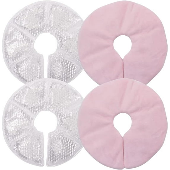 GIXUSIL Hot/Cold Plush Breast Gel Bead Packs Set of 2 Relief for ...