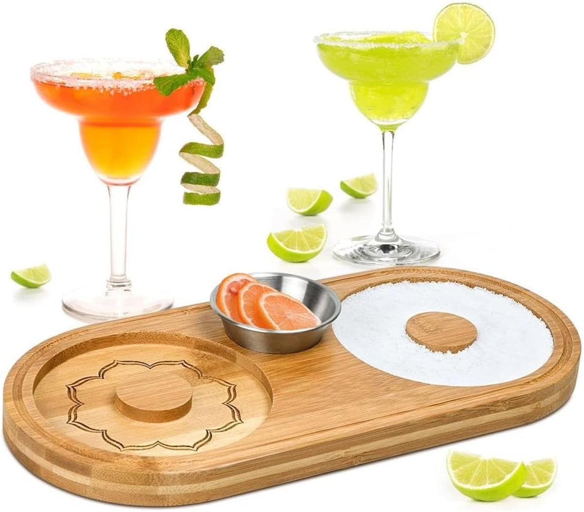 GIXUSIL Margarita Salt Sugar Rimmer Cocktails, Reusable Bamboo Sugar ...