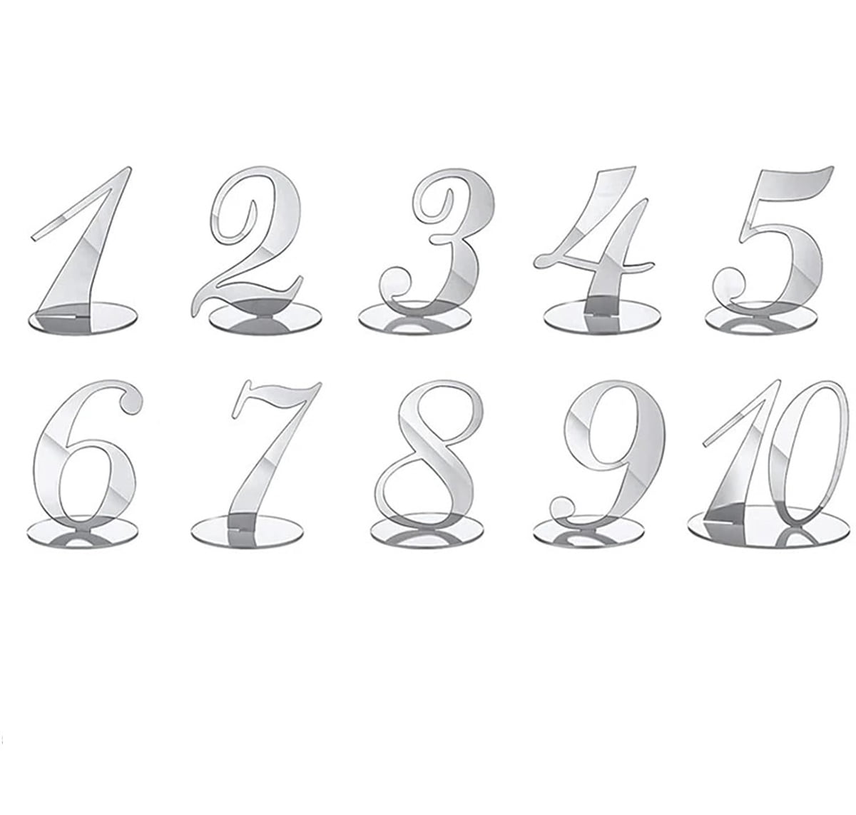 GIXUSIL Mirrored Table Numbers Cards for Wedding Reception, 4" x 4.4 ...