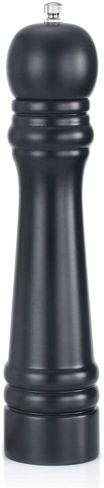 GIXUSIL Adjustable Black Pepper Mill, Wood Grinder with Carbon Steel ...