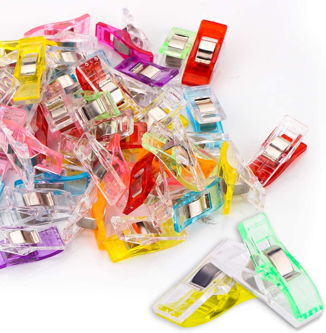 GIXUSIL Sewing Clips and Quilting Clips,Fabric,Craft Clips with Tin Box ...