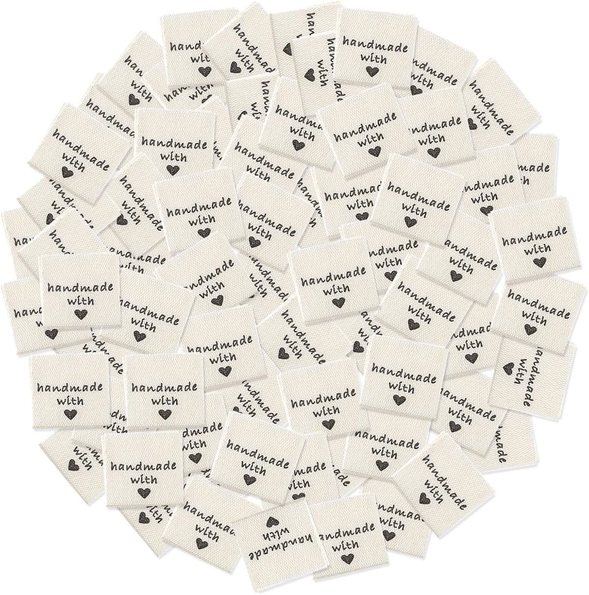 GIXUSIL Sewing Labels for Handmade Items, Custom Tags, Handmade with ...